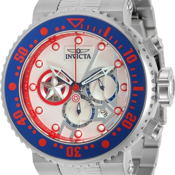 Invicta | Accessories | Invicta Captain America Marvel Collectors Watch ...